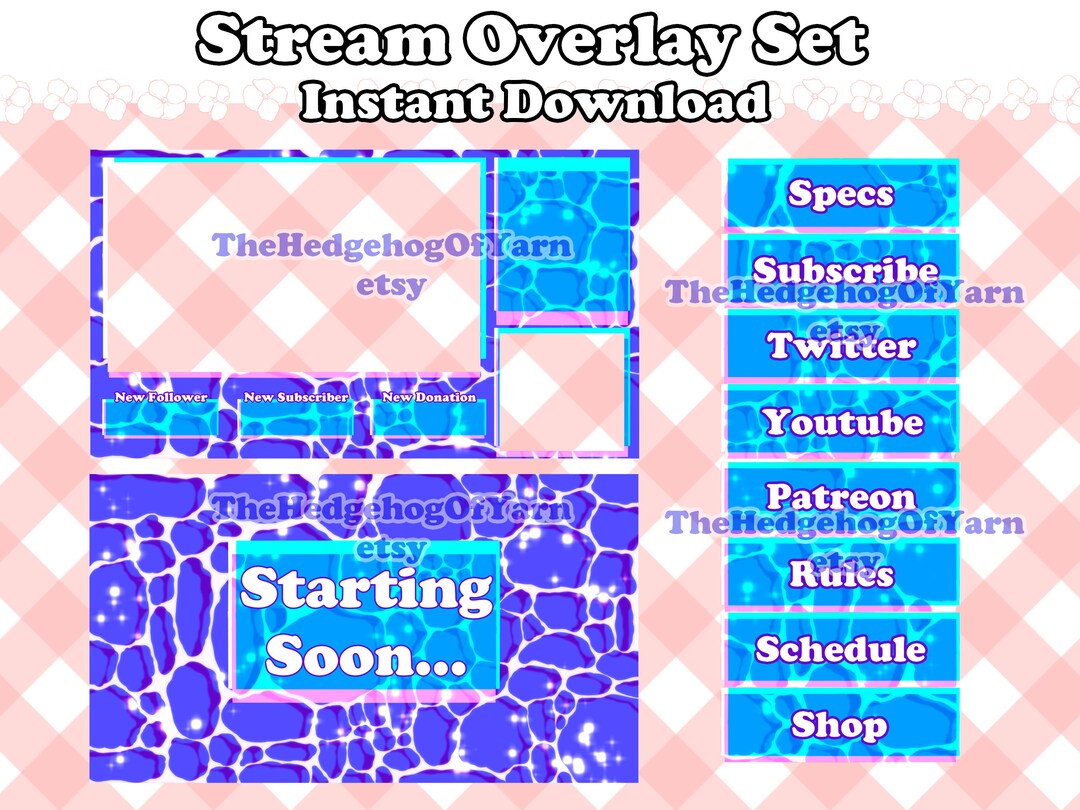 Stream Overlay Set | Pool Time | Ready-to-use Instant Download for ...