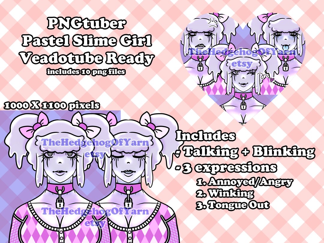Pngtuber | Pastel Slime Girl | Ready-to-use Instant Download for ...