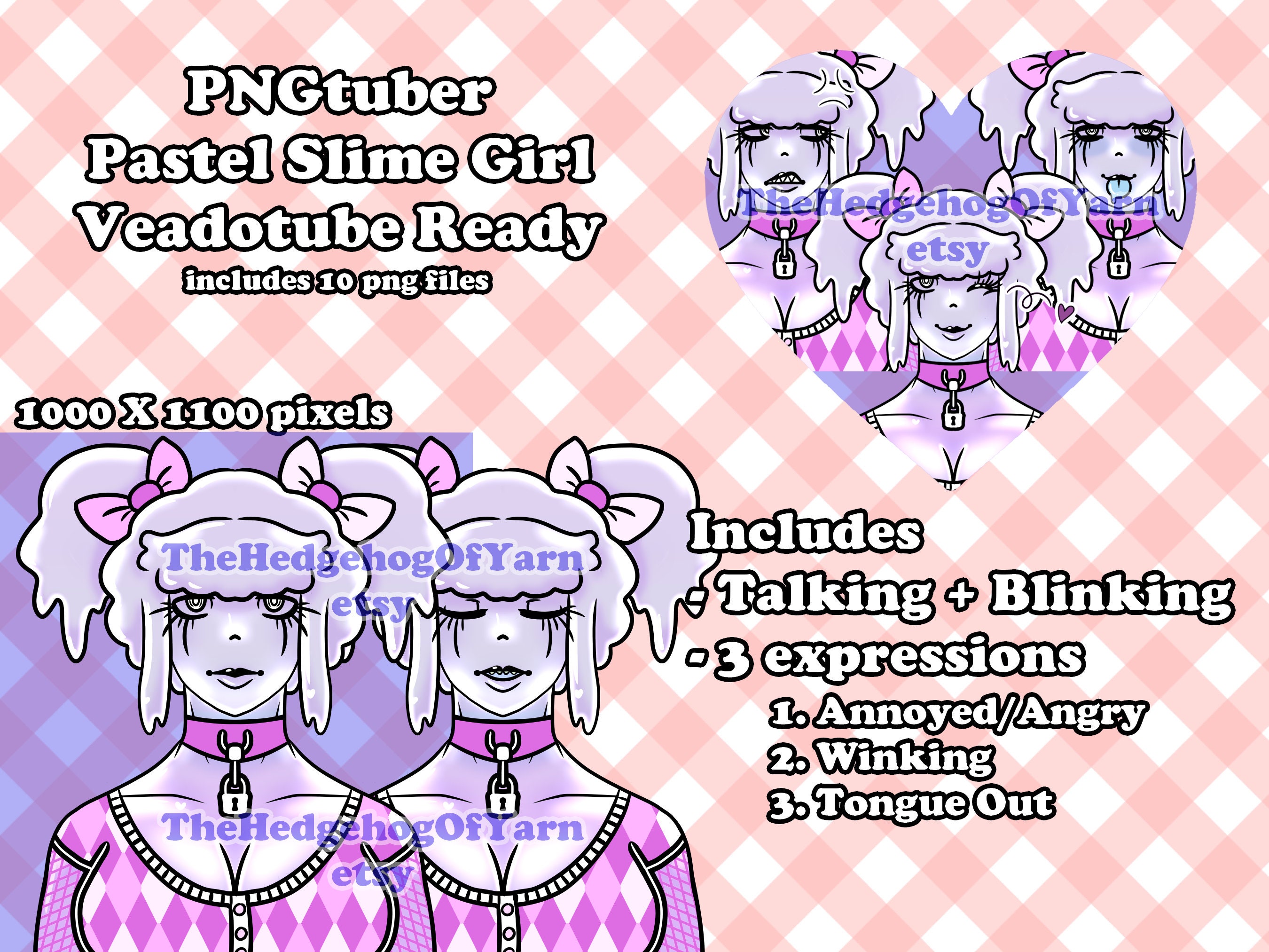 Pngtuber | Pastel Slime Girl | Ready-to-use Instant Download for ...
