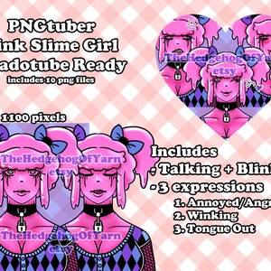 Pngtuber | Pink Slime Girl | Ready-to-use Instant Download for ...