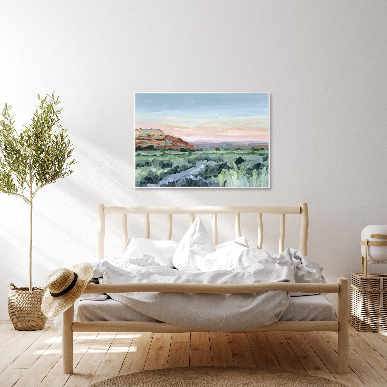 Utah Desert Art Print: Abstract Mountain Landscape Painting - Etsy