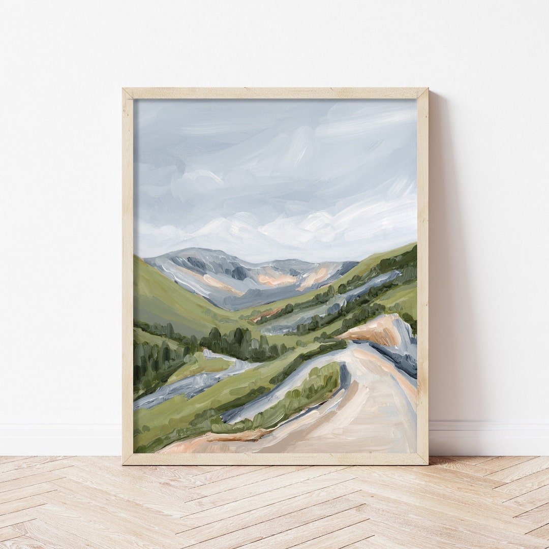 Canyon Ridge Trail Art Print Colorado Wall Art, Large Mountain Art ...