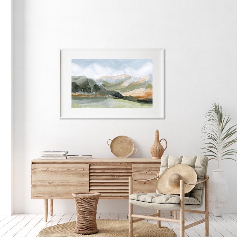 Wasatch Mountain Art Print: Abstract Utah Landscape Painting - Etsy