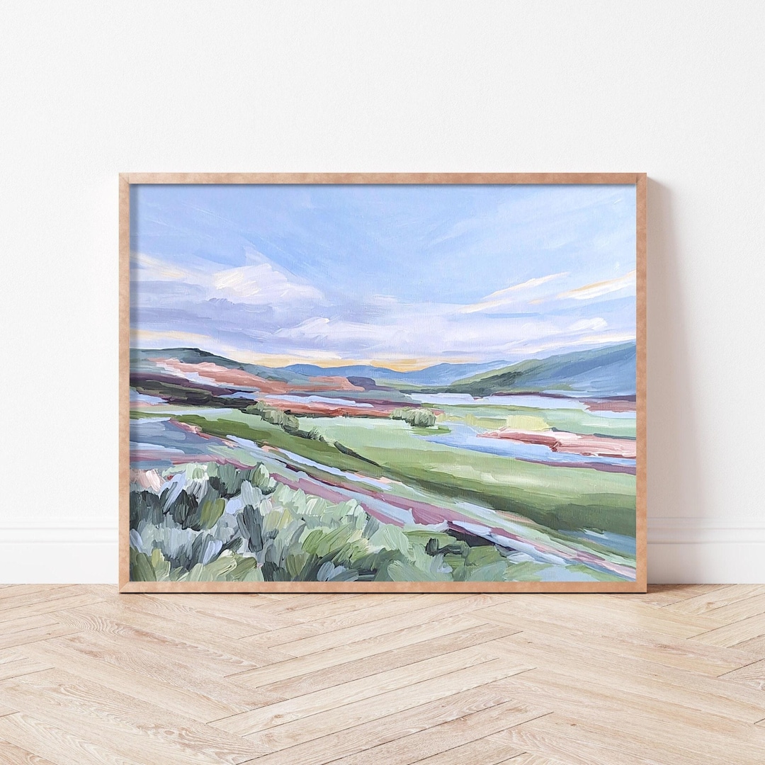 Vail Valley Landscape Art Print: Colorado Impressionist Painting - Etsy