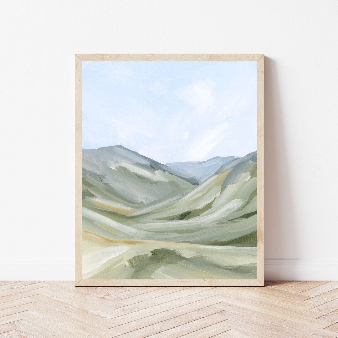 Foothills Art Print Mountain Painting, Colorado Art Print, Abstract ...