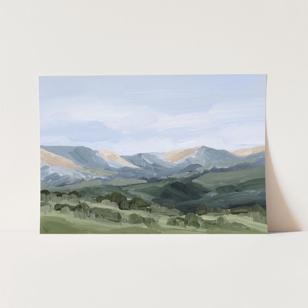 Breckenridge Art Print Abstract Mountain Wall Art, Colorado Landscape ...
