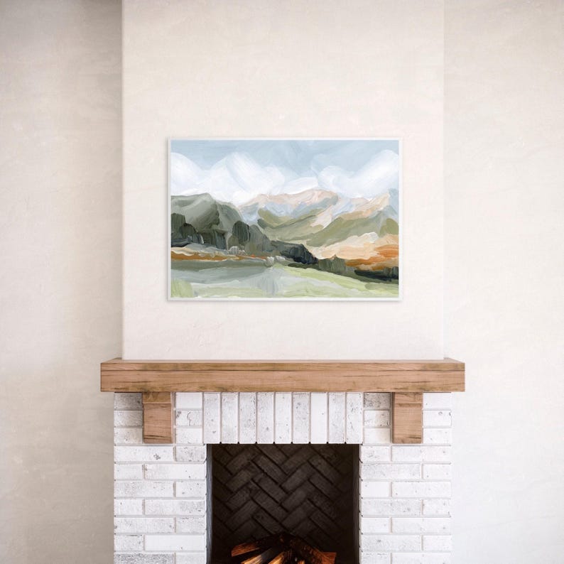 Wasatch Mountain Art Print: Abstract Utah Landscape Painting - Etsy