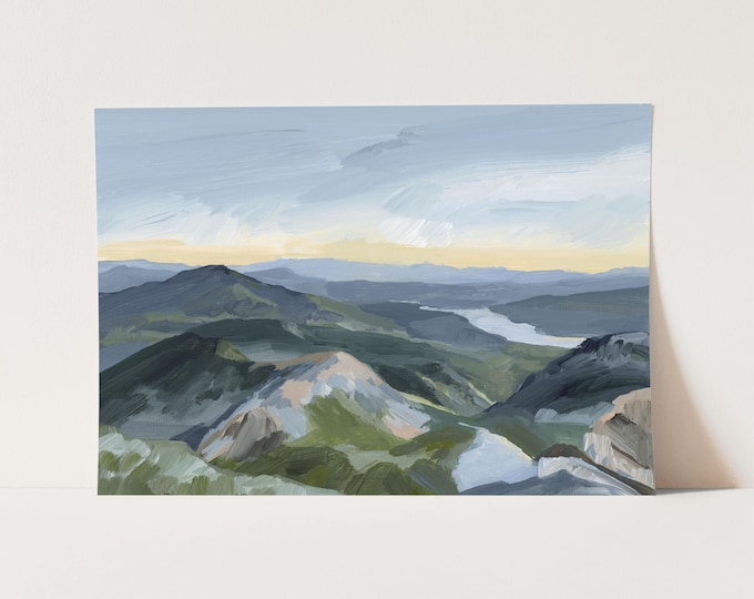 Wasatch Mountains Painting Utah Watercolor Art Print Wildflowers ...