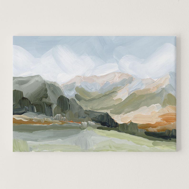 Wasatch Mountain Art Print: Abstract Utah Landscape Painting - Etsy