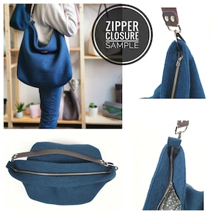 Large Pink Hobo Bag. Lightweight Shoulder Handbag. Wool Slouchy Hobo ...