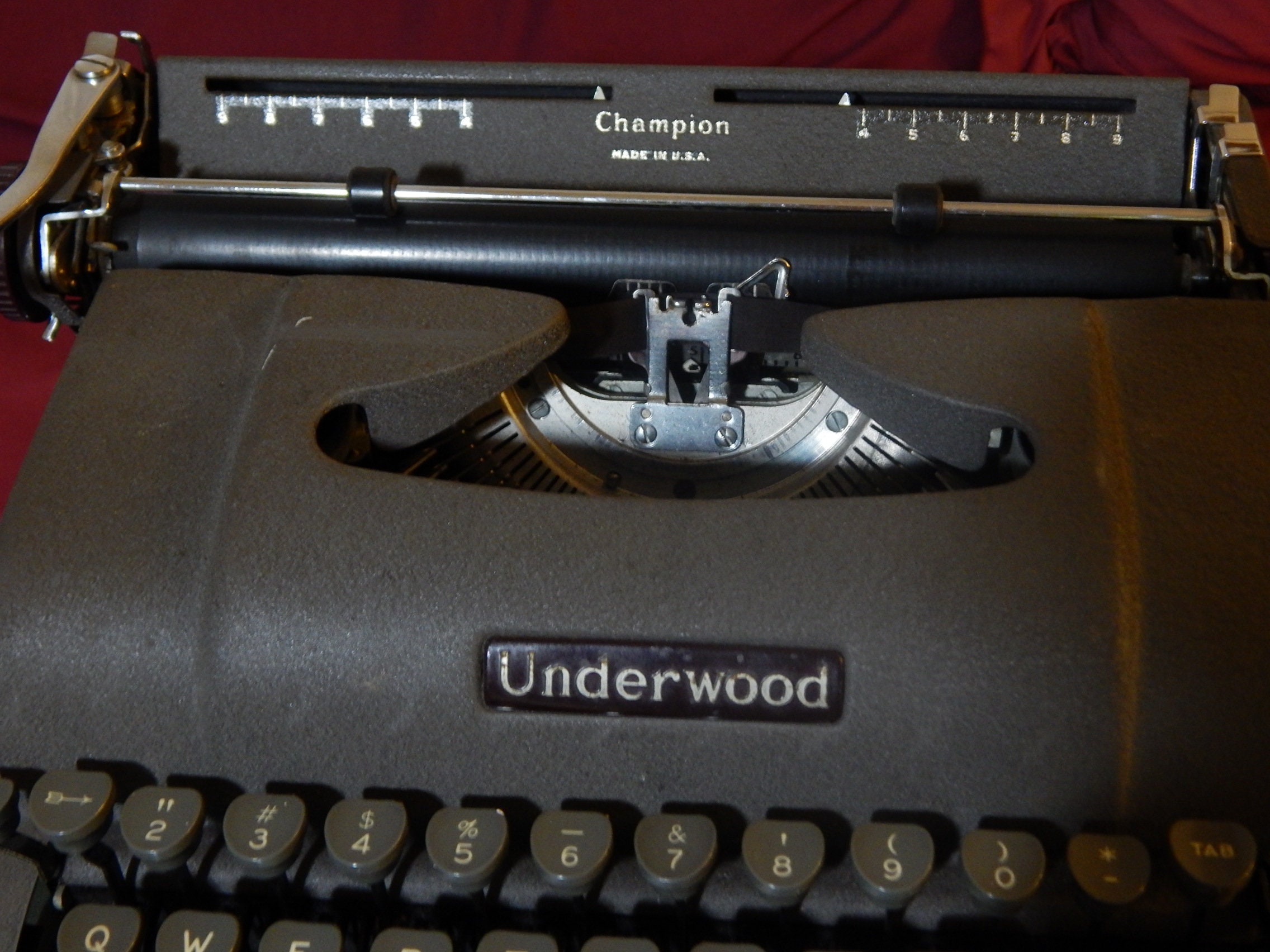 Antique Underwood Champion Portable Typewriter With Case - Etsy