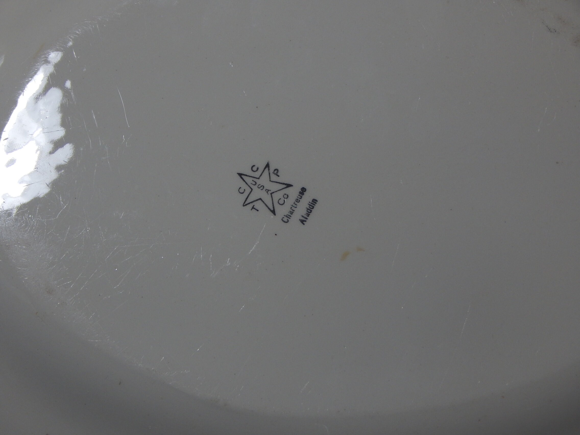 CC Thompson Pottery Co. Serving Platter in Chartreuse Pattern - Etsy