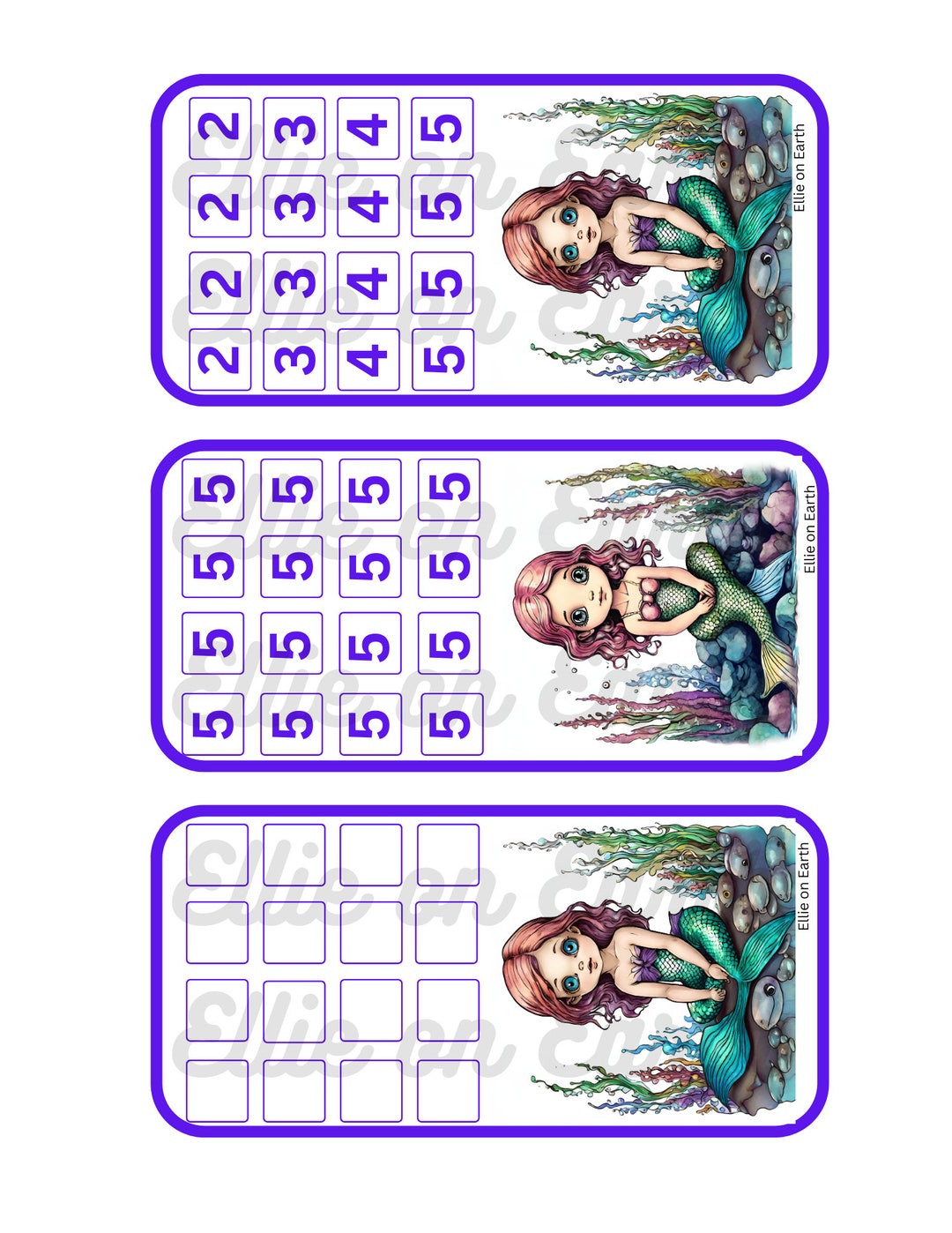 Mermaid Mini A6 Cash Stuffing Savings Challenges Downloadable Printable ...
