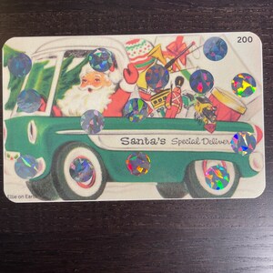 1960’s Vintage Retro Santa Bus Mini Scratch off Cash Savings Challenges ...