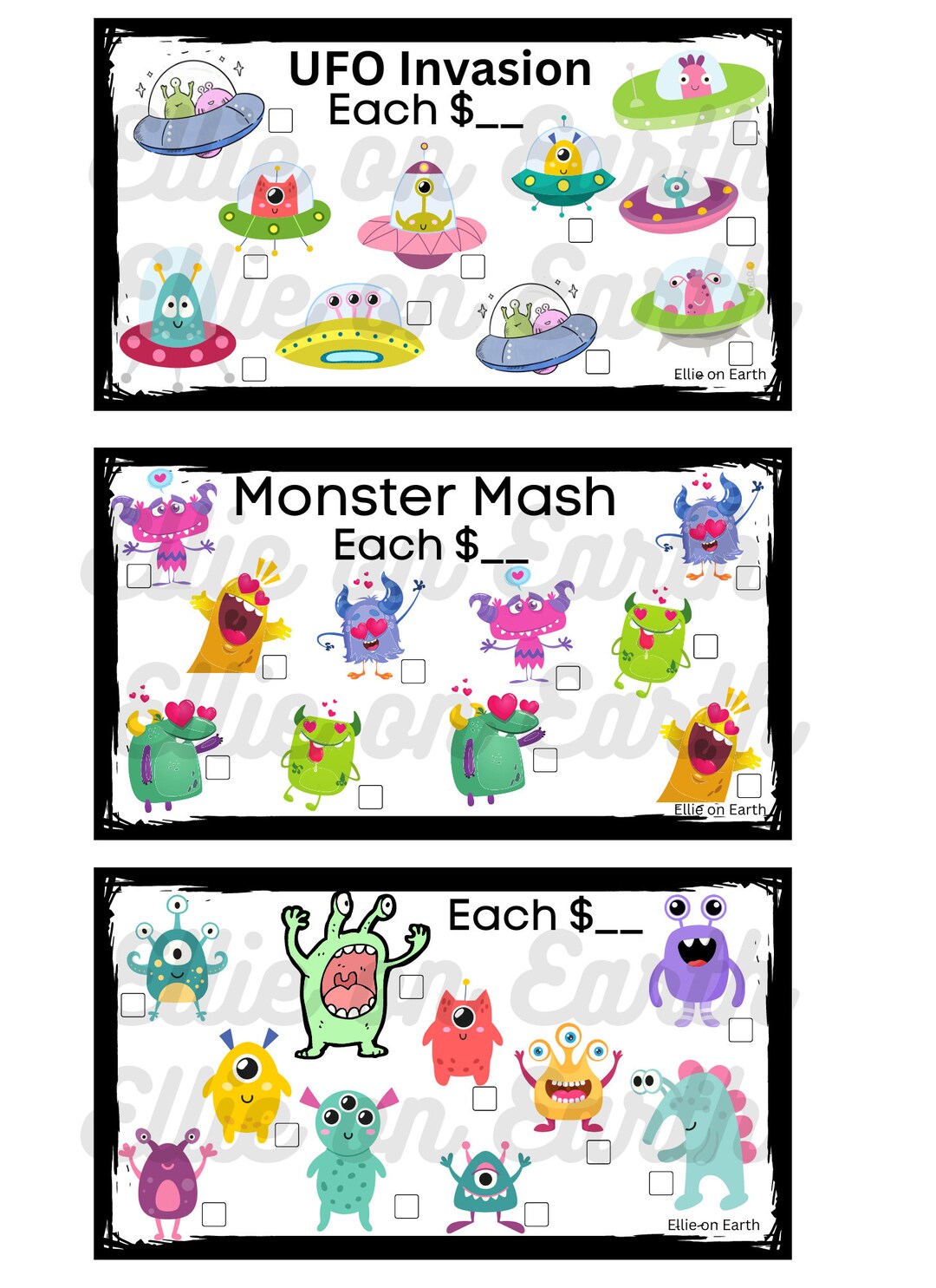 Halloween Mini Savings Challenges Monster Mash A6 Printable - Etsy