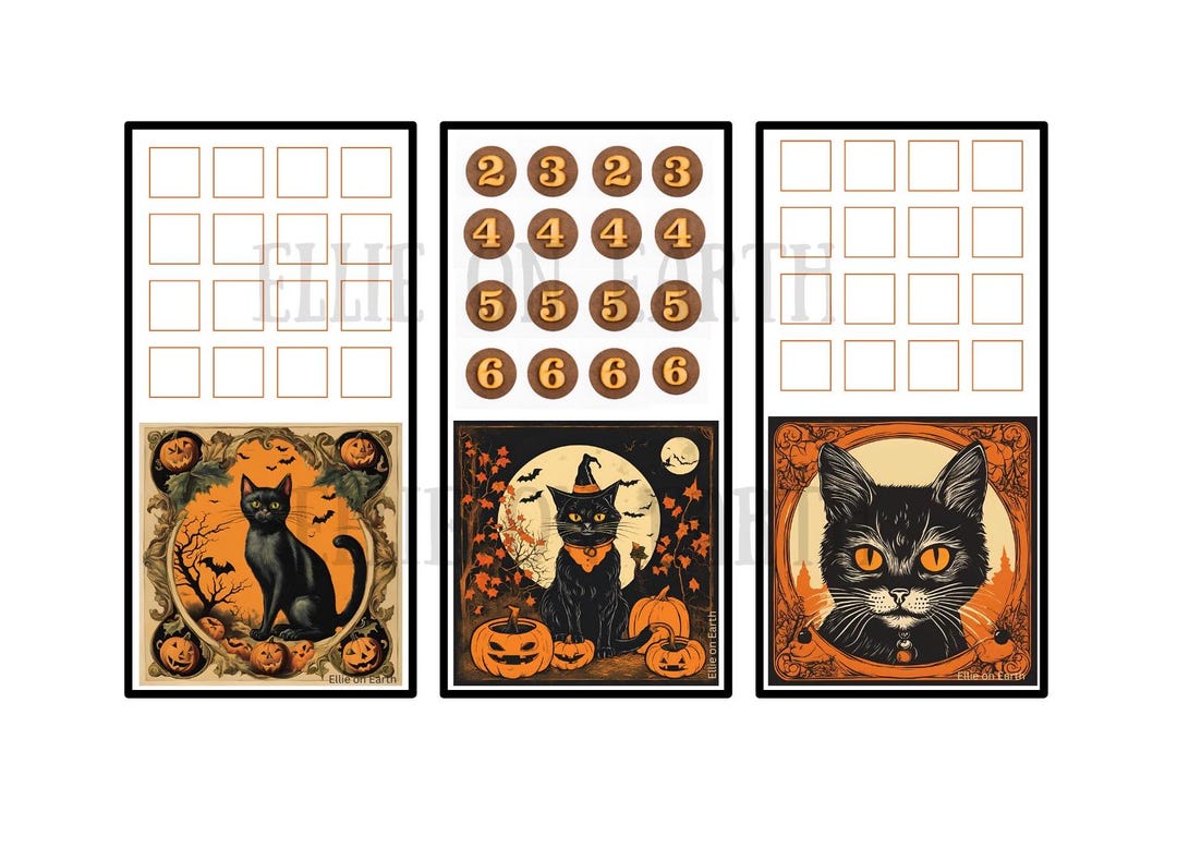Halloween Black Cat A6 Mini Savings Challenges Download Printable - Etsy