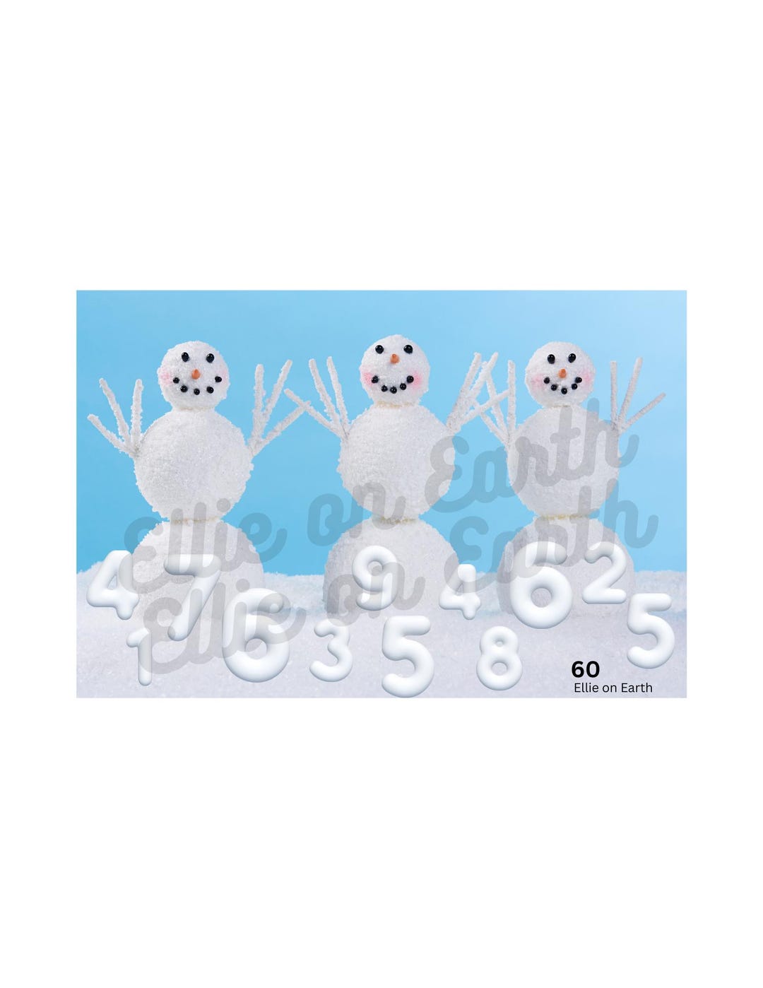 Happy Snowmen Group Savings Challenge Save 60 Downloadable Print Blue ...