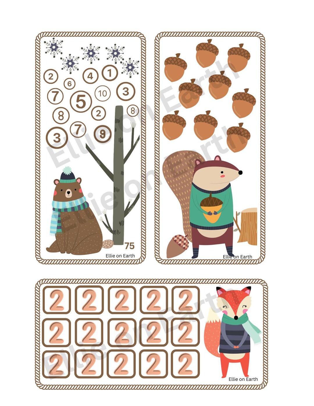 Winter Wonderland Animals A6 Savings Challenges Download Print Bear ...