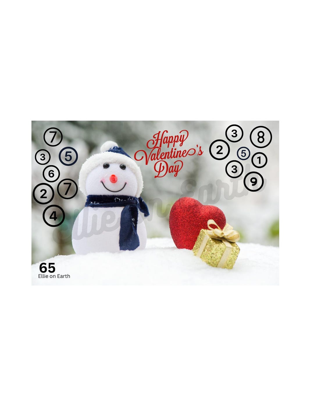 Valentine Snowman Savings Challenge Save 65 Downloadable Print - Etsy