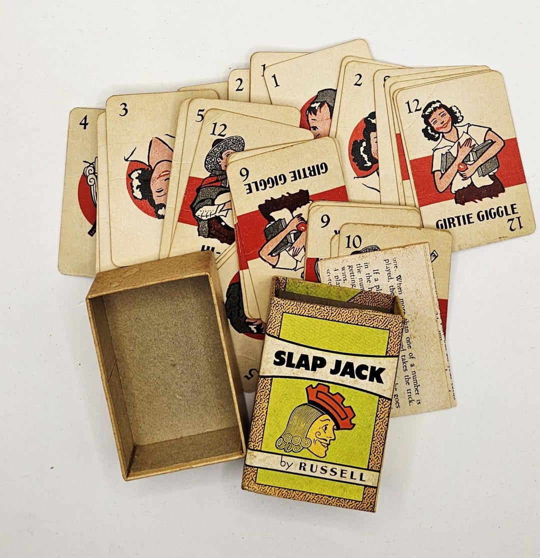 Vintage Big Little Card Game Set - Slap Jack - Etsy