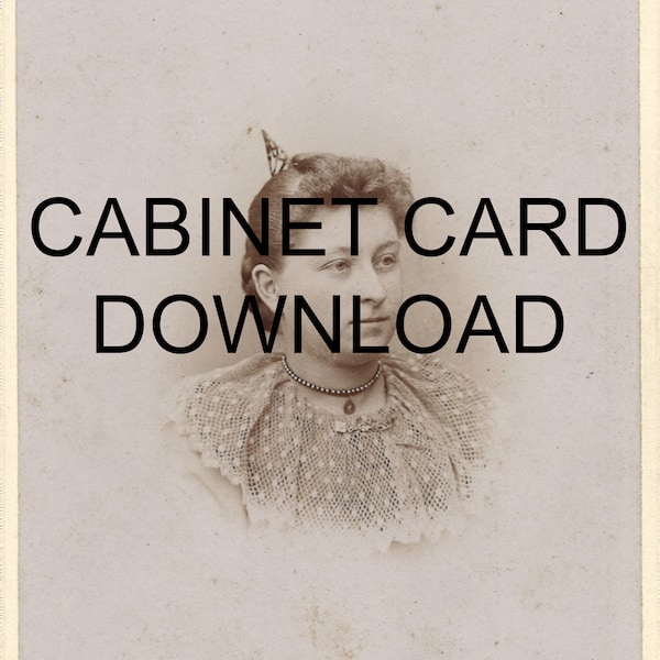 Vintage Cabinet Card - Etsy