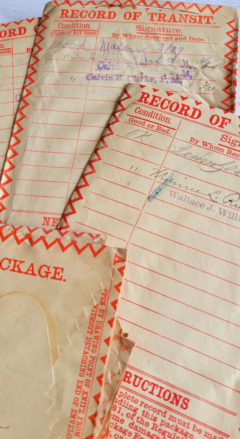Vintage 1800s USPOD Registered Package Envelopes - Etsy