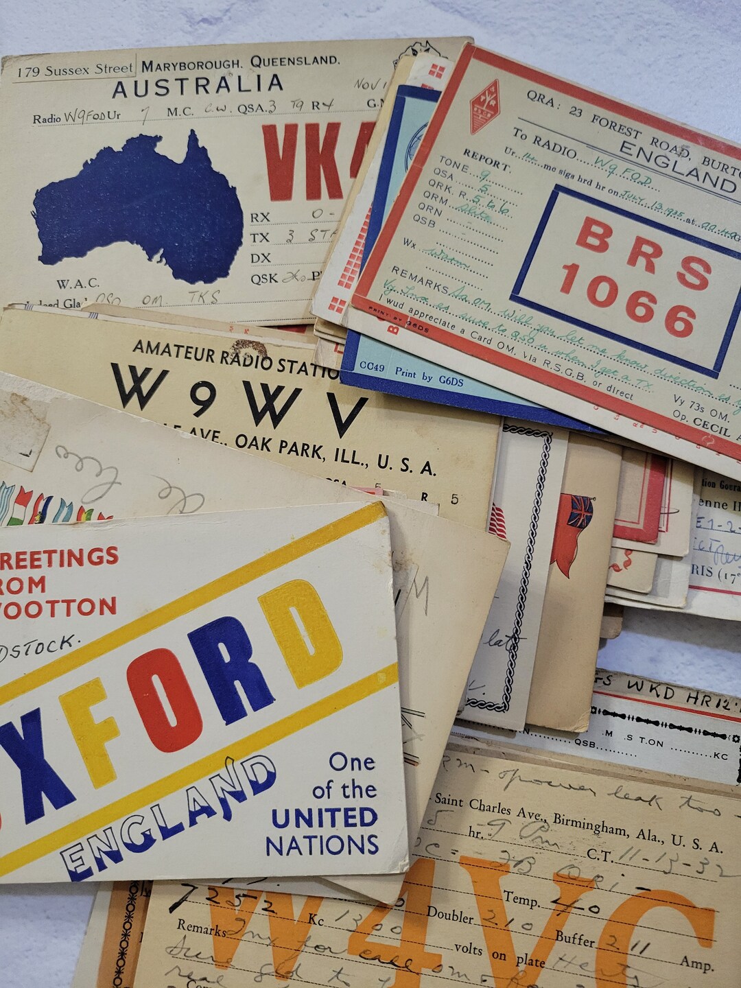 Vintage Ham Radio Cards 1960s-1980s Set of 3 - Etsy