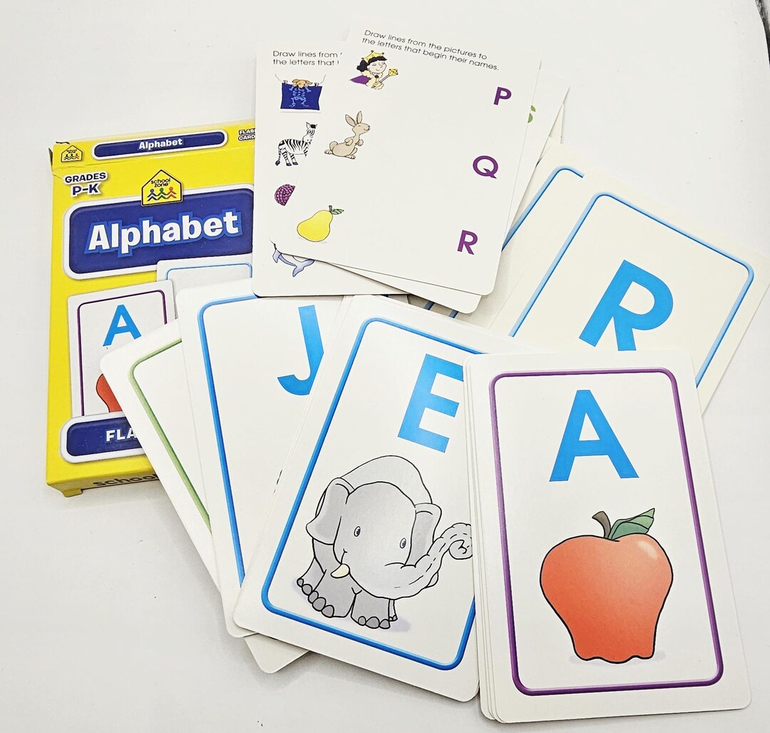 NOS School Zone Alphabet Flash Card Set - Etsy