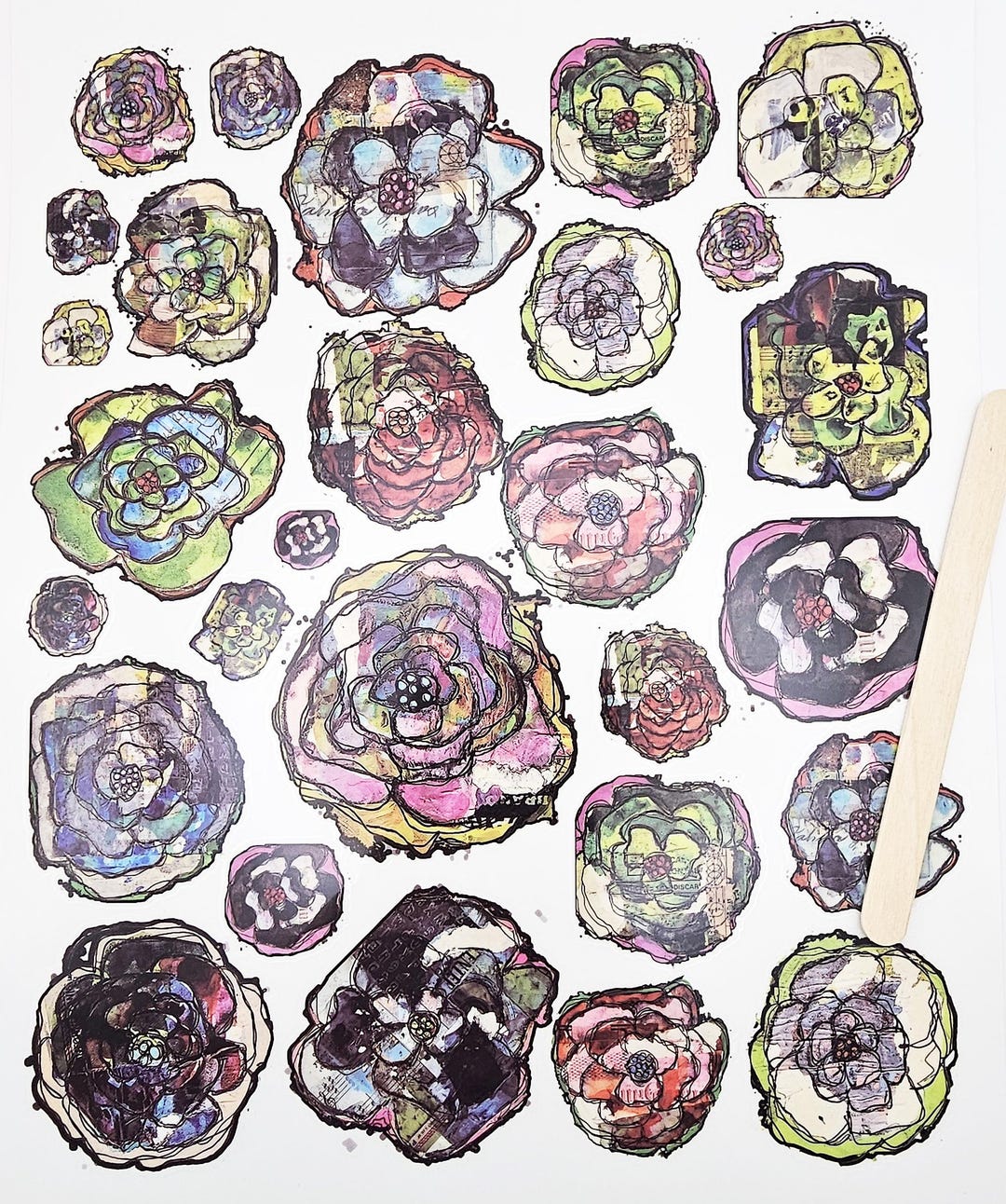 Artist Designed Rub on Transfer Sheet - Art Catalog Collection - Etsy