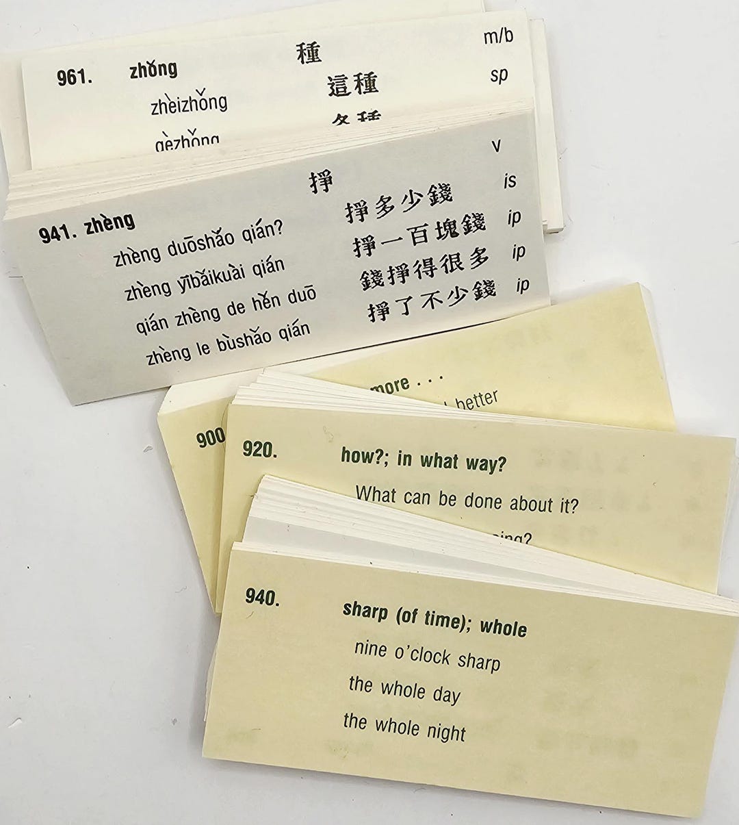 Set of 10 Chinese Vocabulary Cards - Etsy
