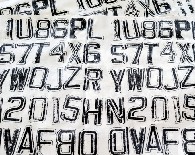 Artist Designed Fabric Numbers and Letters - Etsy