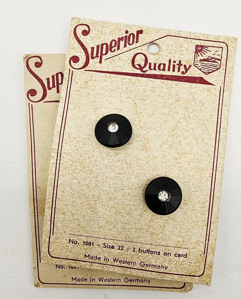Vintage Button Cards - Your Choice - Etsy