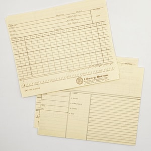 Vintage Periodical Checking Cards - Set of 10 - Etsy