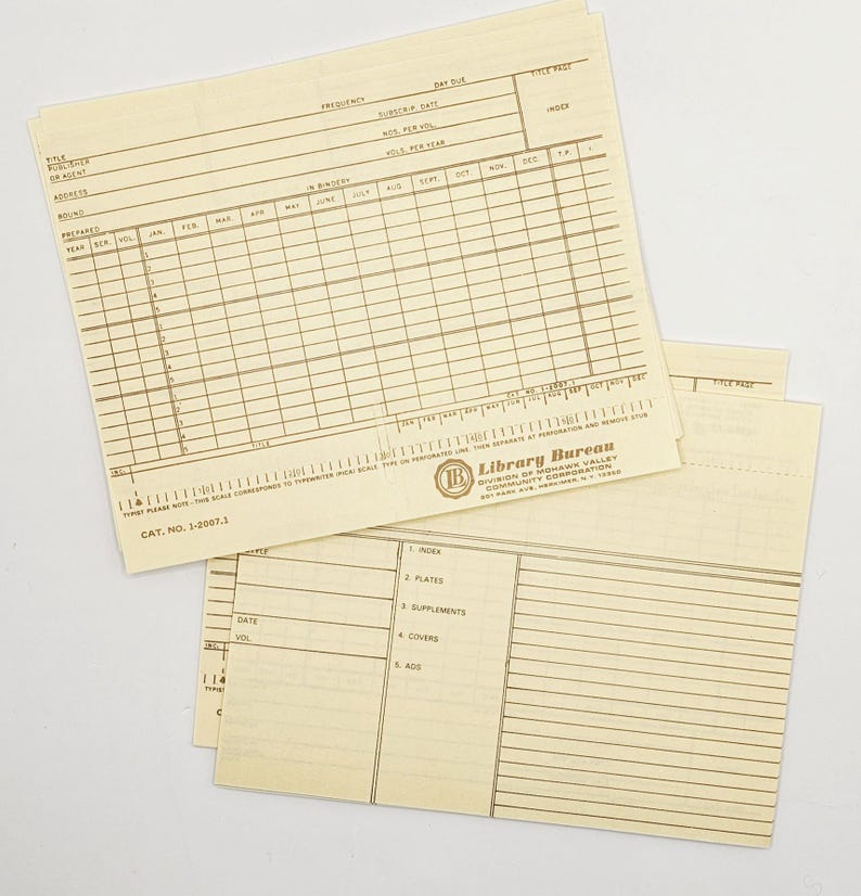 Vintage Periodical Checking Cards - Set of 10 - Etsy