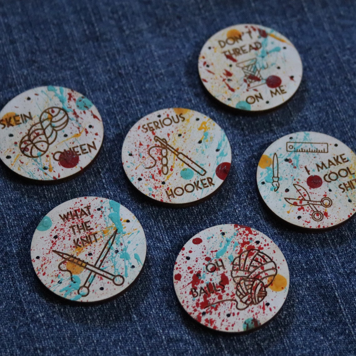 Pins laser cut pin wooden pin art pin maker pin | Etsy