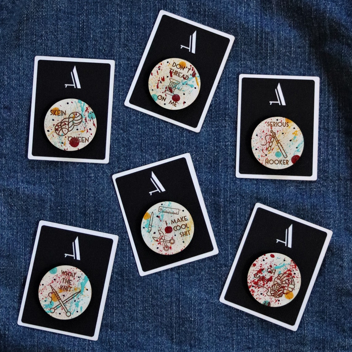 Pins laser cut pin wooden pin art pin maker pin | Etsy