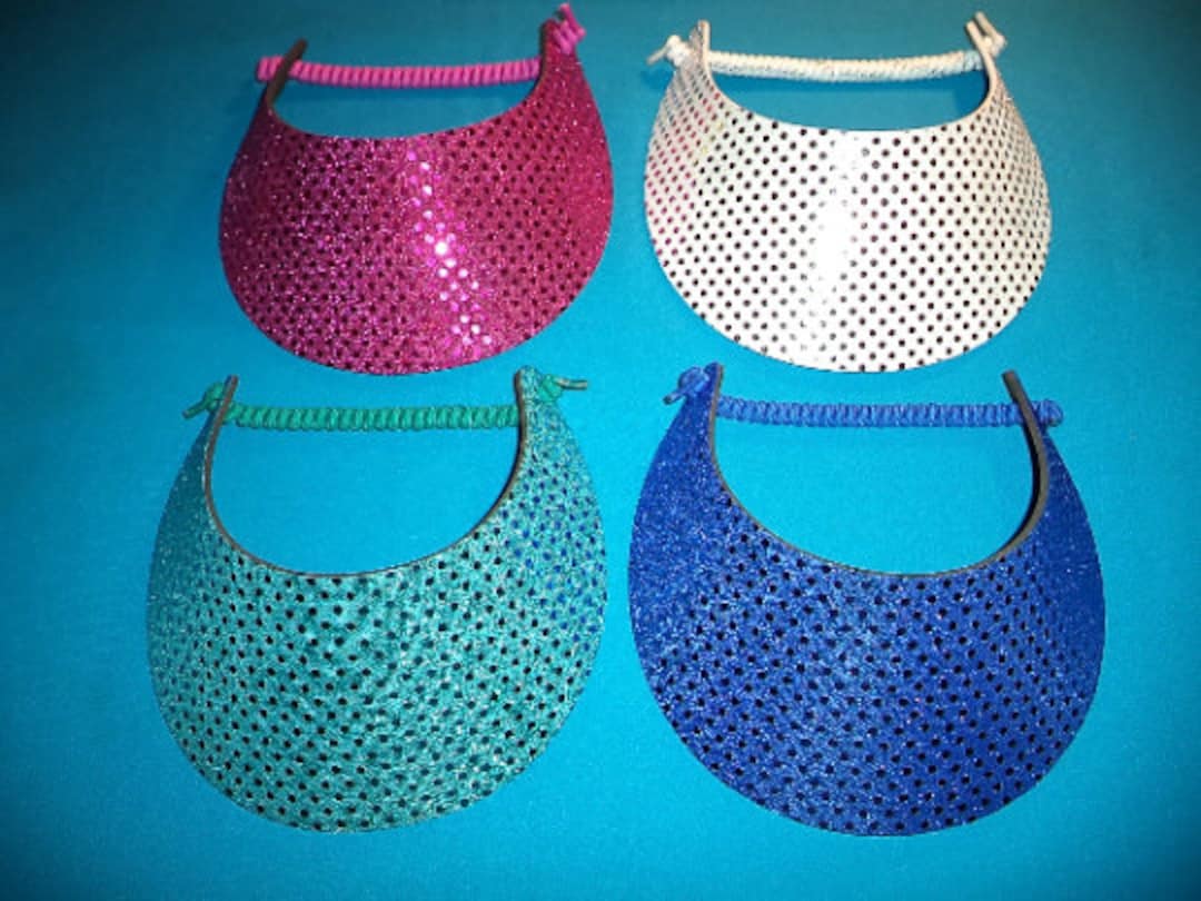 Ladies Woman Sequin Sun Visor Hats, No-pinch Foam, Lightweight, Great ...