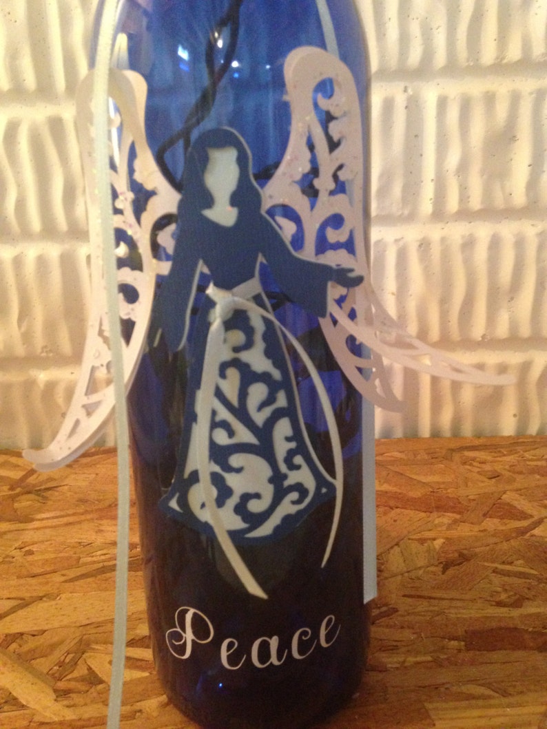 Angel Lighted Bottle - Etsy