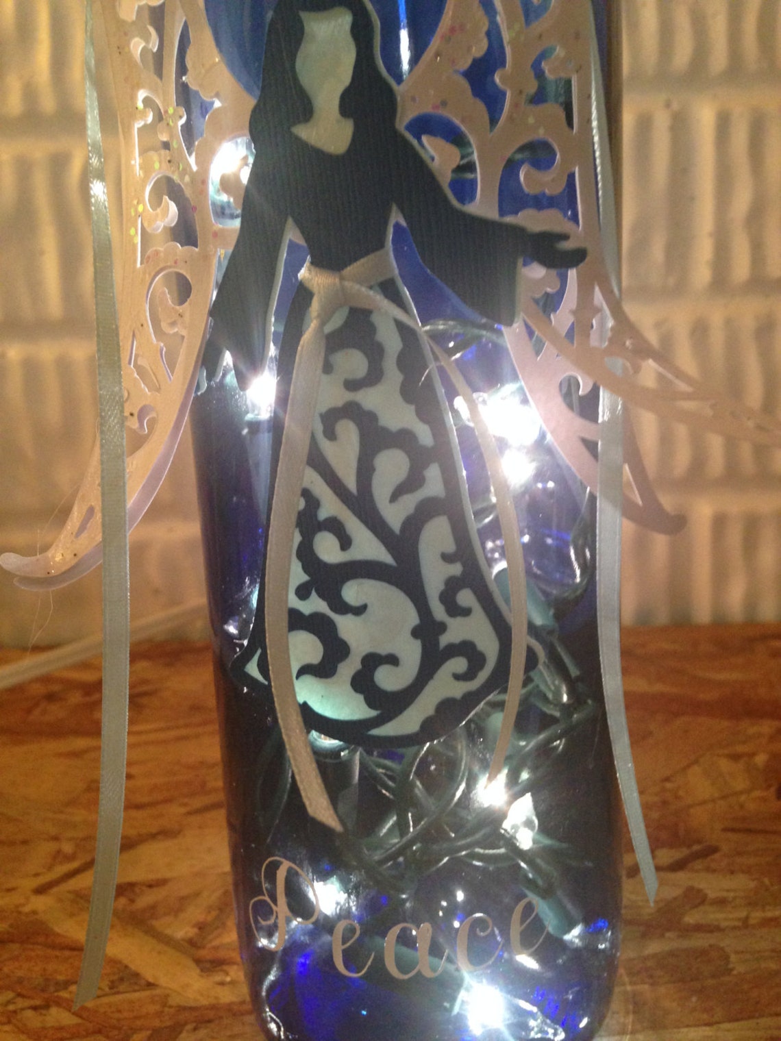Angel Lighted Bottle - Etsy