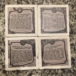 Battle of Nashville | Coaster Set | Civil War | History - Etsy