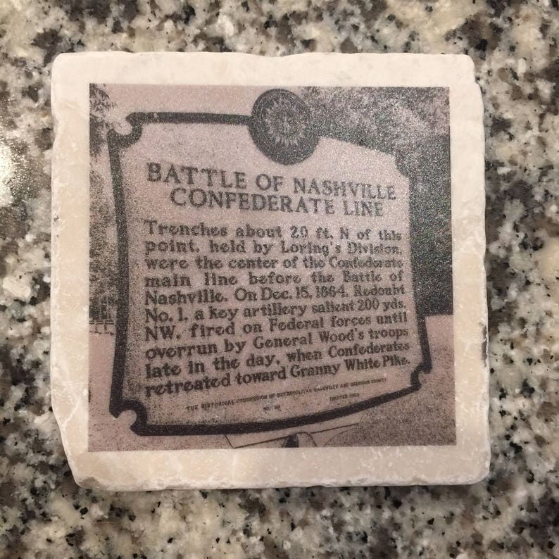 Battle of Nashville | Coaster Set | Civil War | History - Etsy