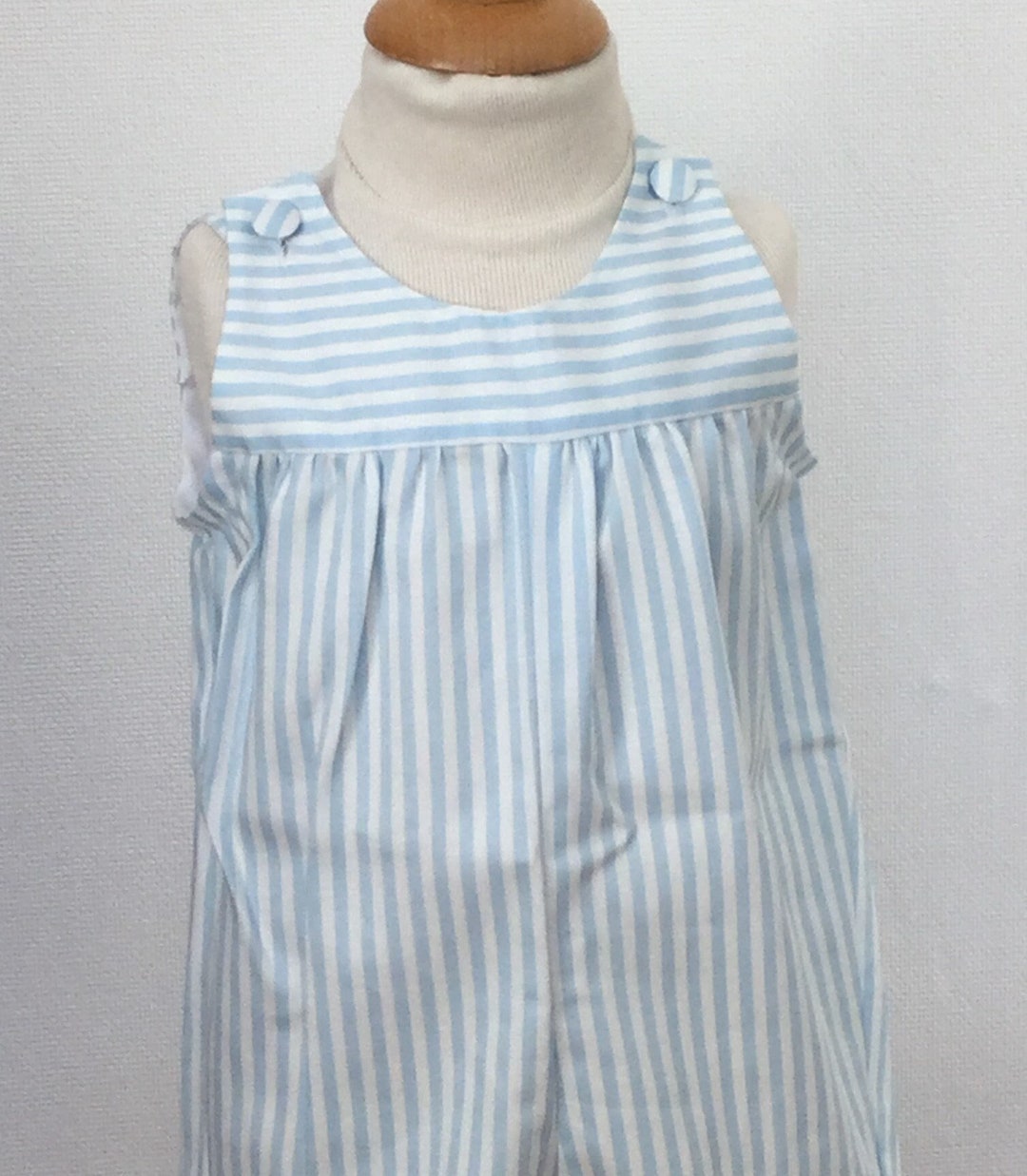 Baby Overalls T 24 Months in Sky Blue Striped Cotton - Etsy