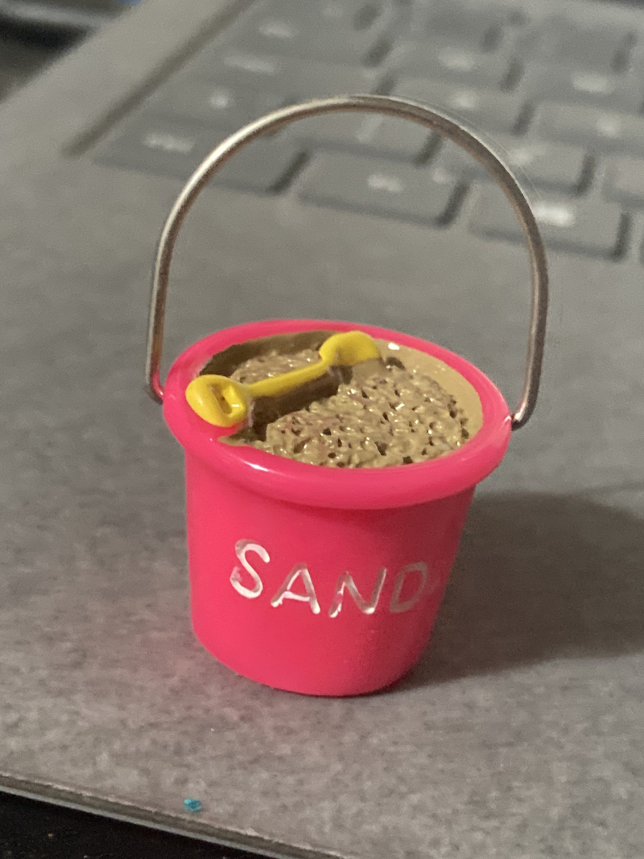 Dolls House or Cake Topper Miniature Sand Bucket and Spade - Etsy