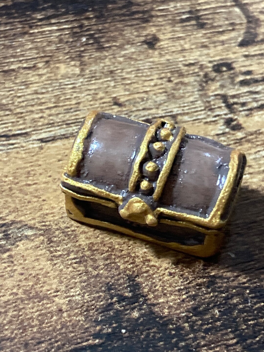 Miniature Deep Sea Pirate Treasure Chest Cake Topper Decoration Brown ...