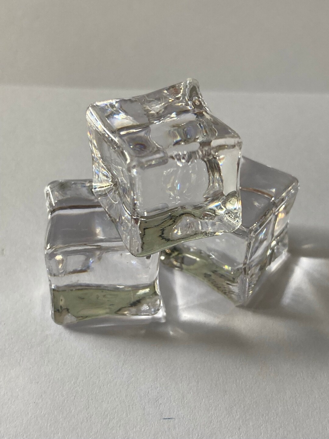 3 Pieces of 2cm X 2cm Square Fake Ice Cubes Glacier Faux Cake Topper ...