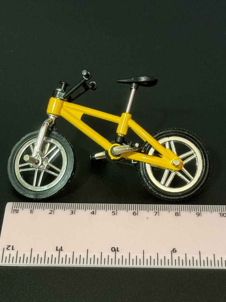Miniature Plastic Light Orange Mountain Bike BMX Cake Topper Decoration ...