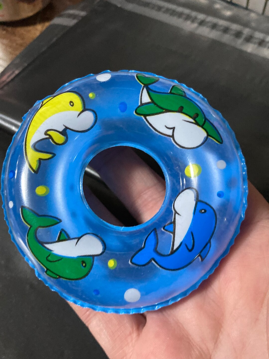 Miniature Inflatable Beach Scene Seaside Swimming Ring Cake Topper ...