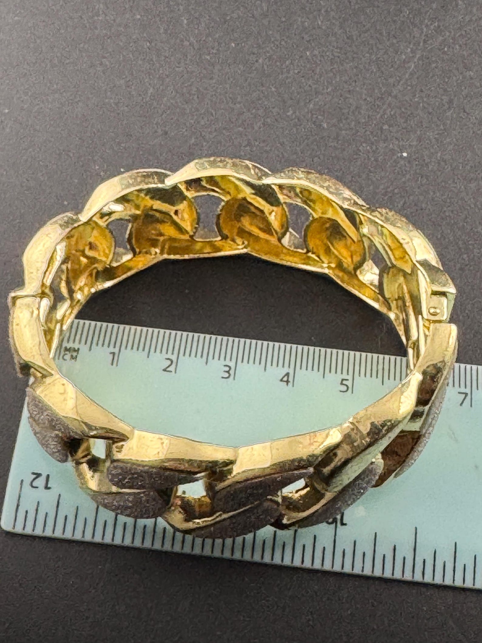 Y2k Diamanté Curb Chain Hinged Clamper Bangle, Retro - Etsy