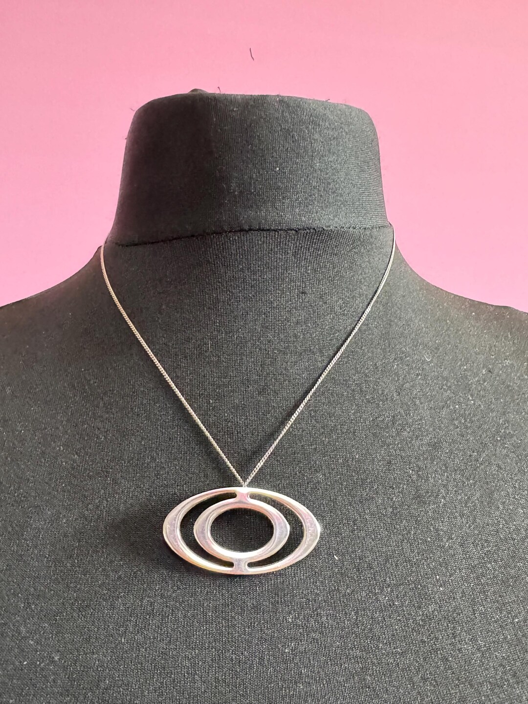 Newbridge Silverware Oval Pendant, 925 Sterling Silver Chain 48cm ...