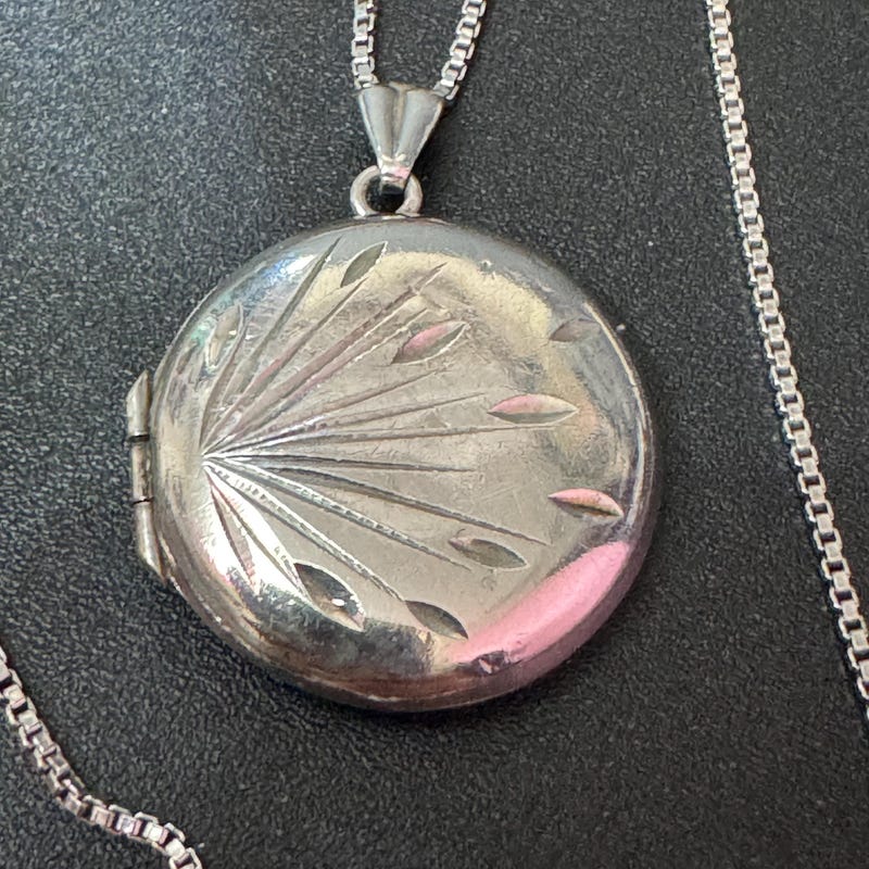 Large Silver Locket - Etsy